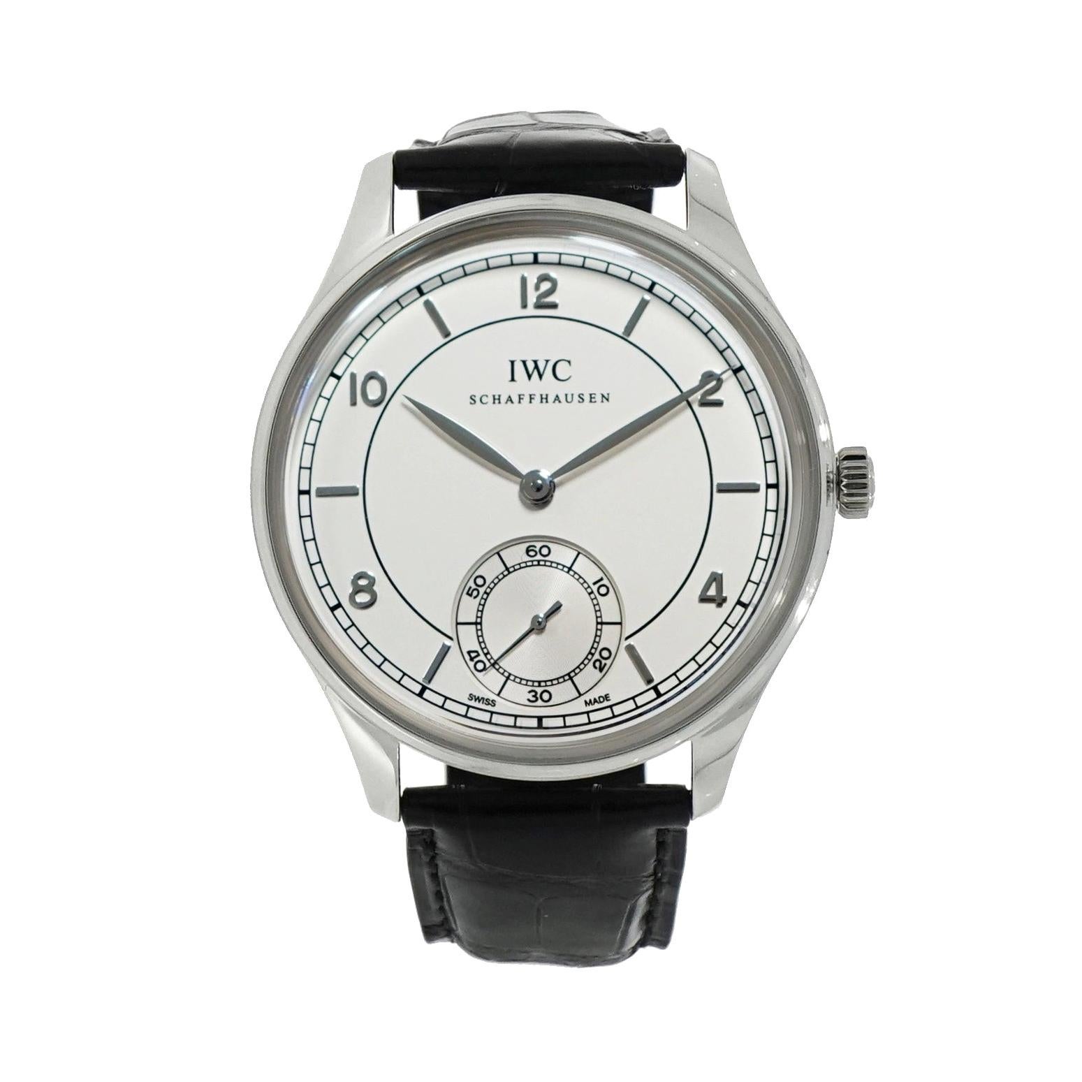 IWC Vintage Portuguese Hand Wound in Platinum at 1stDibs