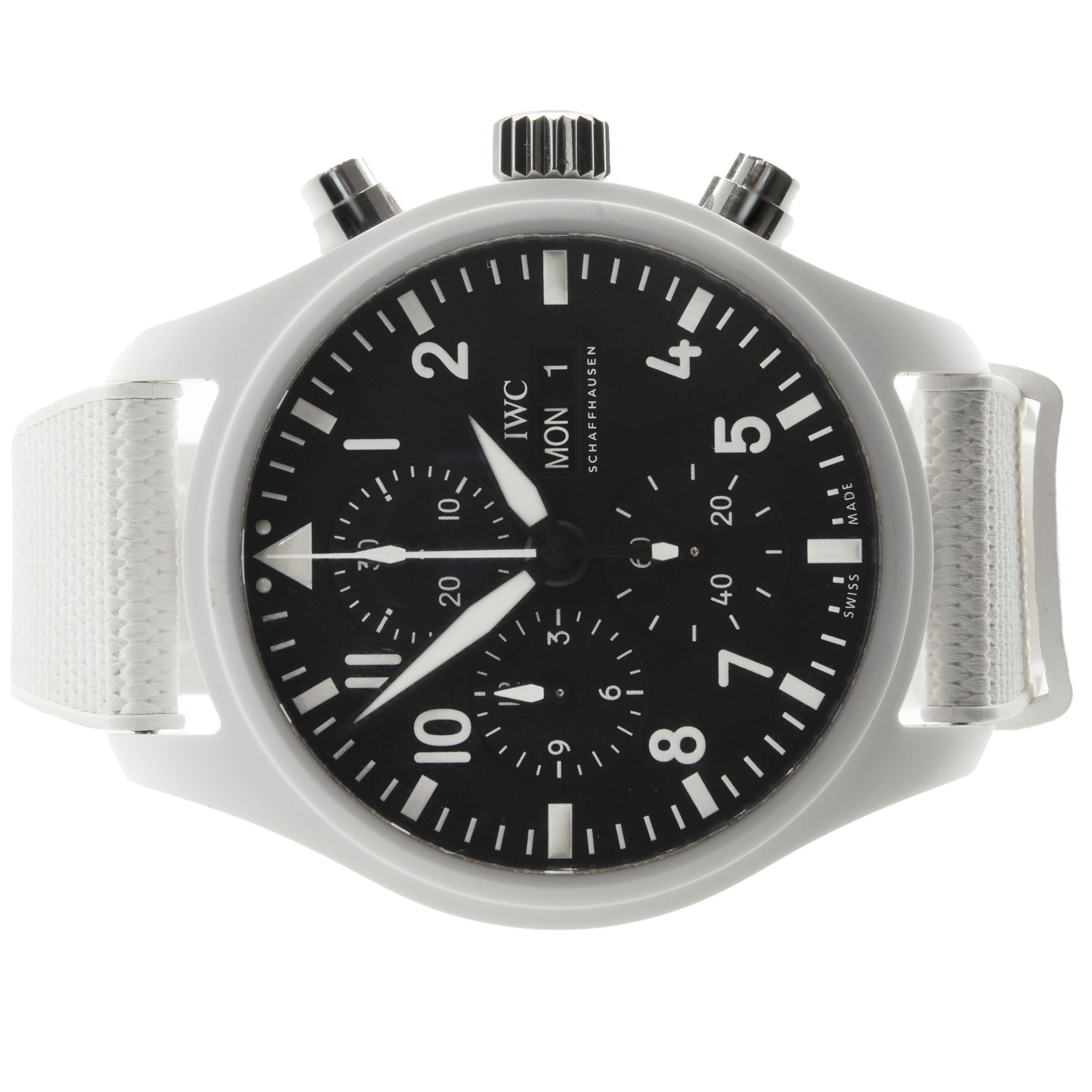 IWC White Ceramic Pilots Chronograph Top Gun “Lake Tahoe” For Sale at ...