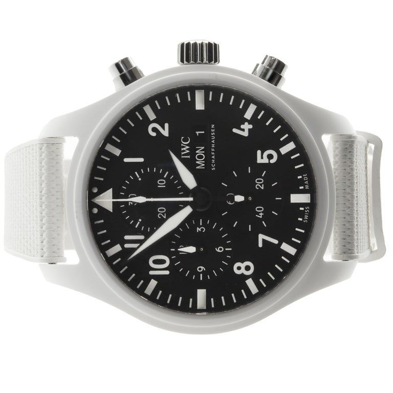 IWC White Ceramic Pilots Chronograph Top Gun “Lake Tahoe” For Sale at ...