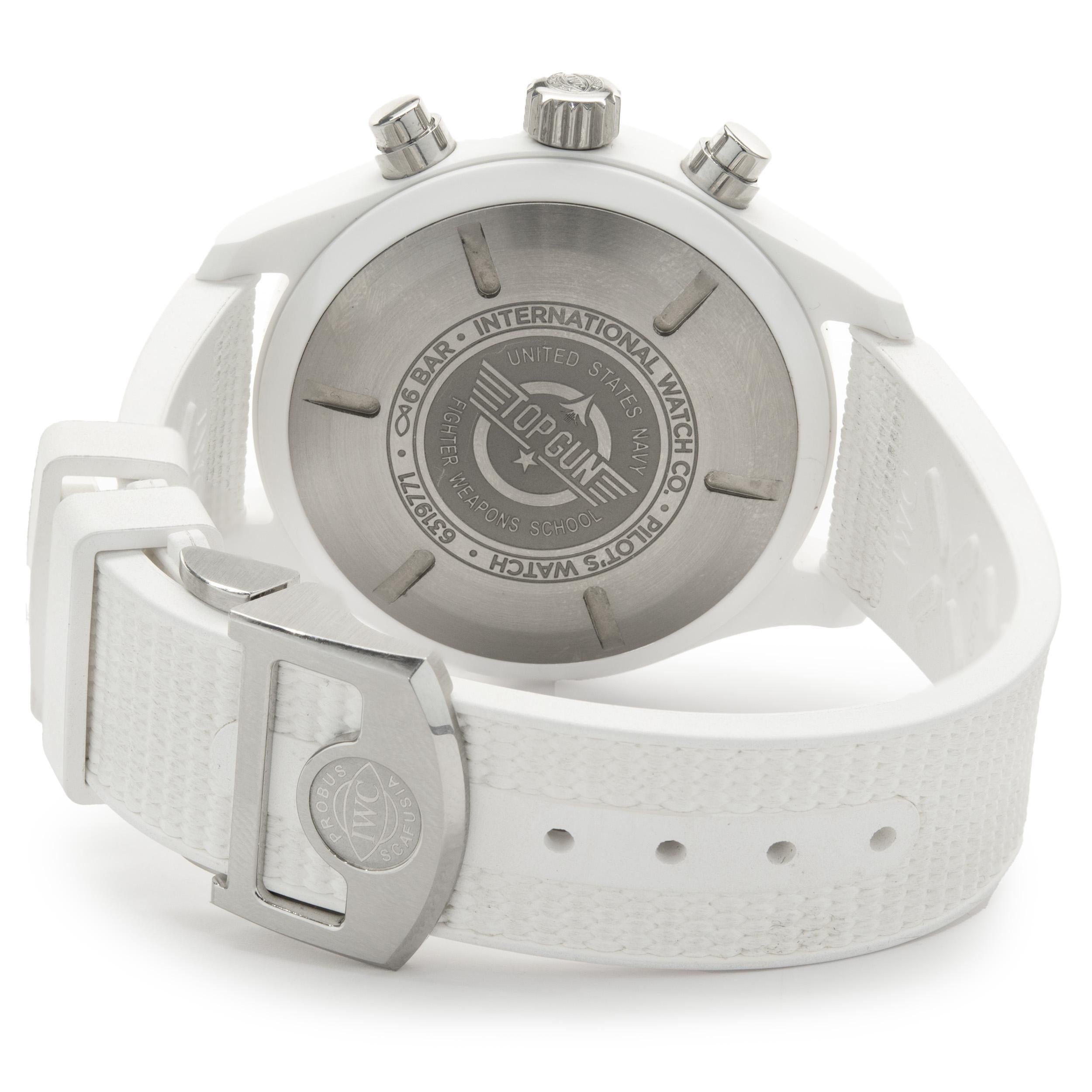 IWC White Ceramic Pilots Chronograph Top Gun “Lake Tahoe” For Sale at ...