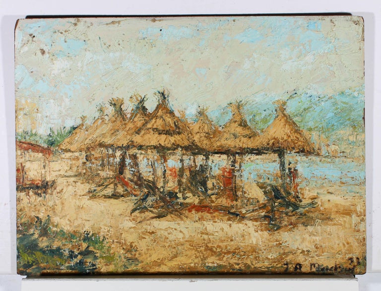 J A Mackay - J A Mackay - 1973 Oil, Tropical Beach For Sale at 1stDibs