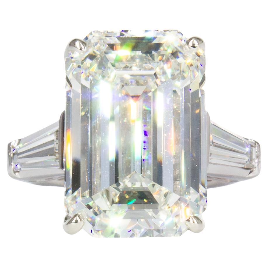 J. Birnbach GIA Certified 10.22 Carat J VS1 Emerald Cut Diamond Three ...