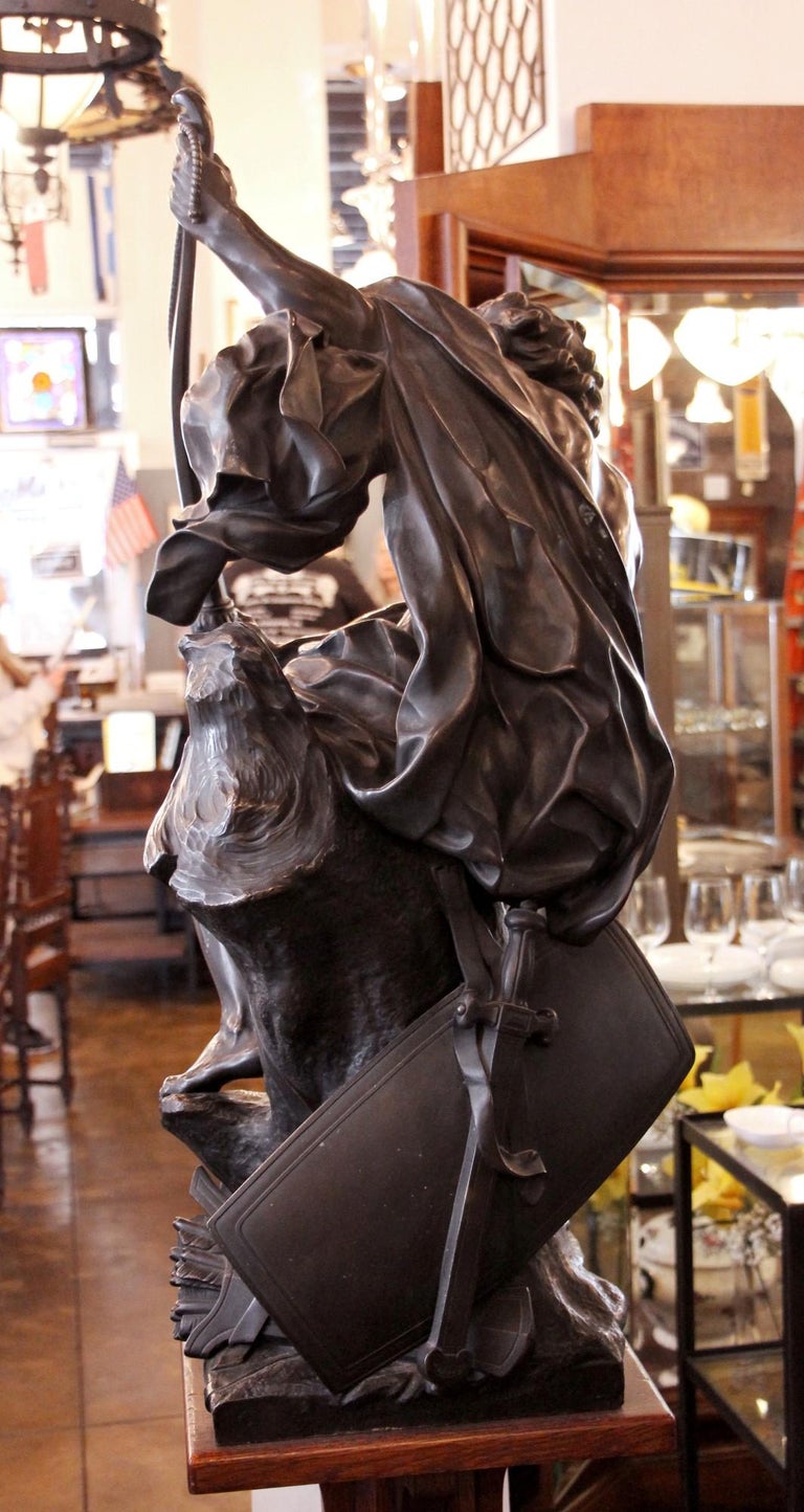 J. Bousseau "Bronze Ulysses Bending His Bow Sculpture", circa 1900 For ...