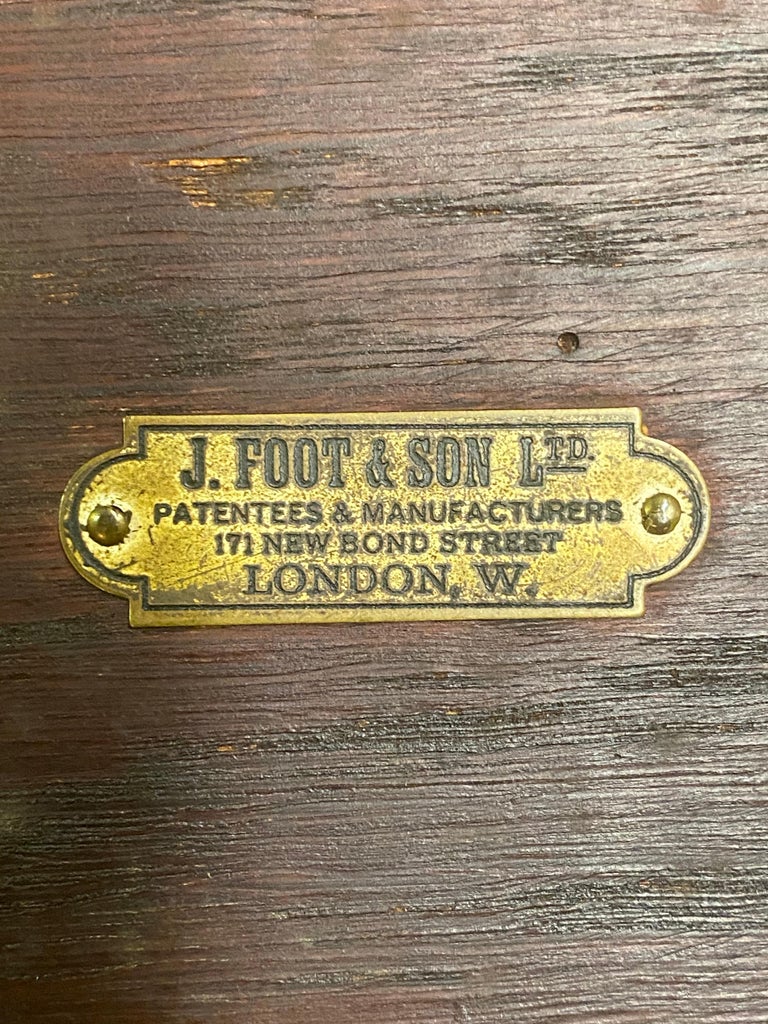 J. Foot and Son, London Iron and Oak Drafting Table For Sale at 1stDibs