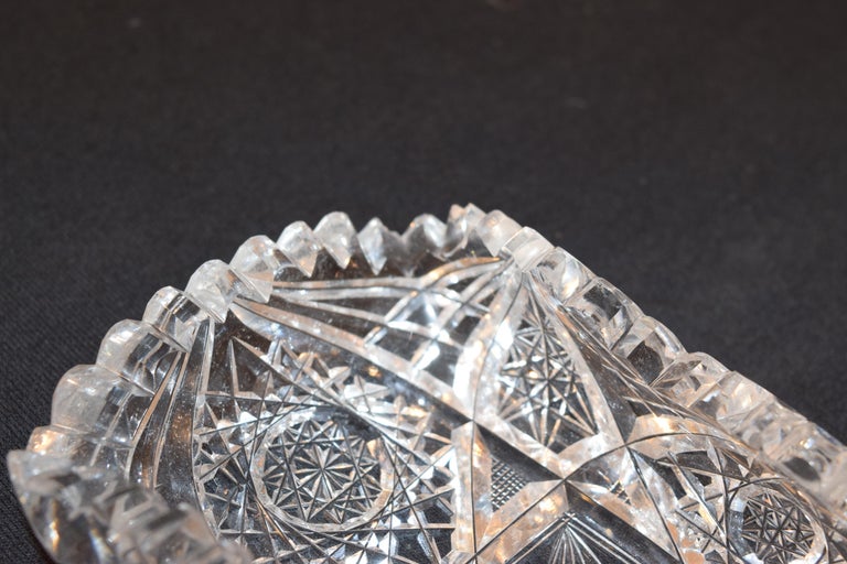 J. Hoare American Brilliant Cut Glass Celery/Relish Dish For Sale at ...