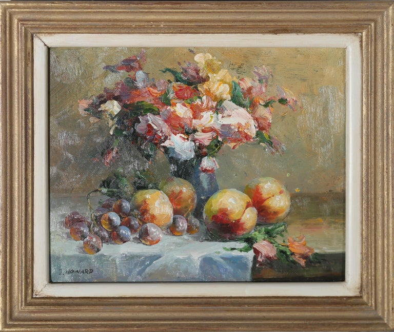 J. Howard - J. Howard - 20th Century Oil, Flowers and Peaches For Sale ...