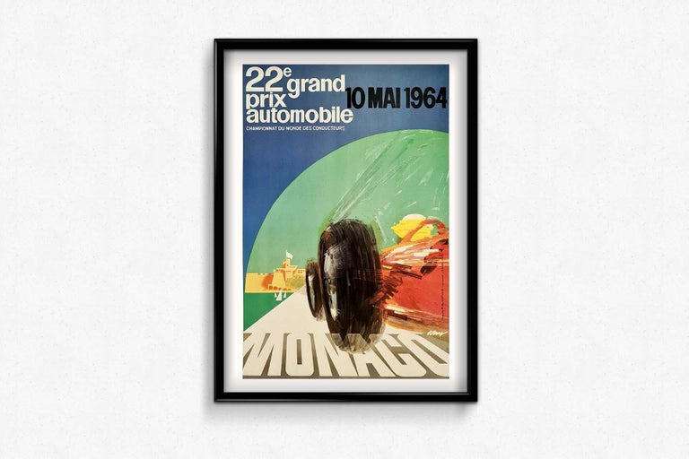 J. May - Original poster for the 22nd Grand Prix of Monaco in 1964 ...
