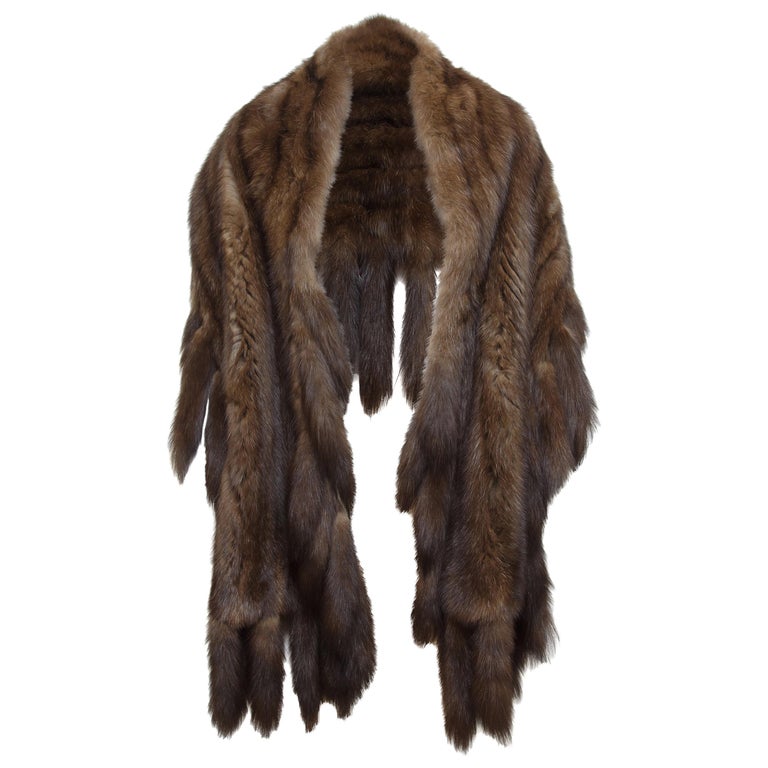 J. Mendel Brown Sable Stole For Sale at 1stDibs
