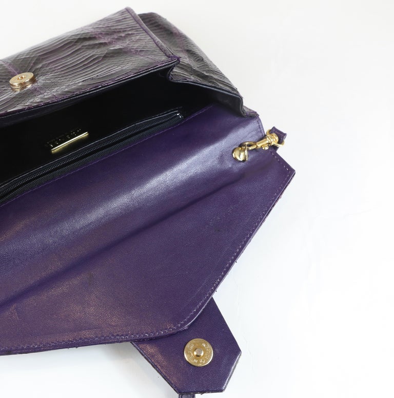 J. Renee Purple Python Evening Bag at 1stDibs | j renee purses, j renee ...