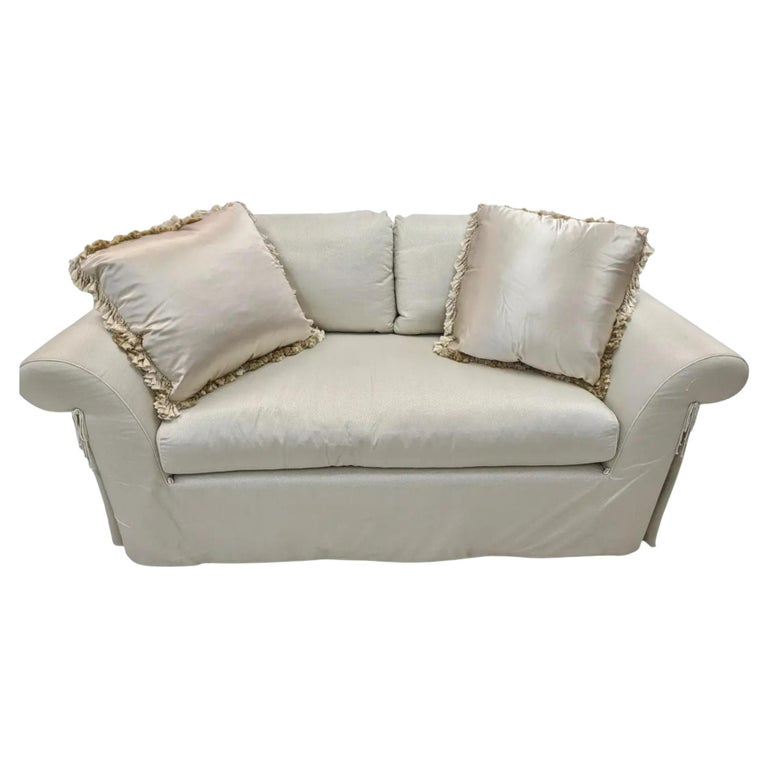 J. Robert Scott Silk Upholstered Down Filled Loveseat Sofa For Sale at ...