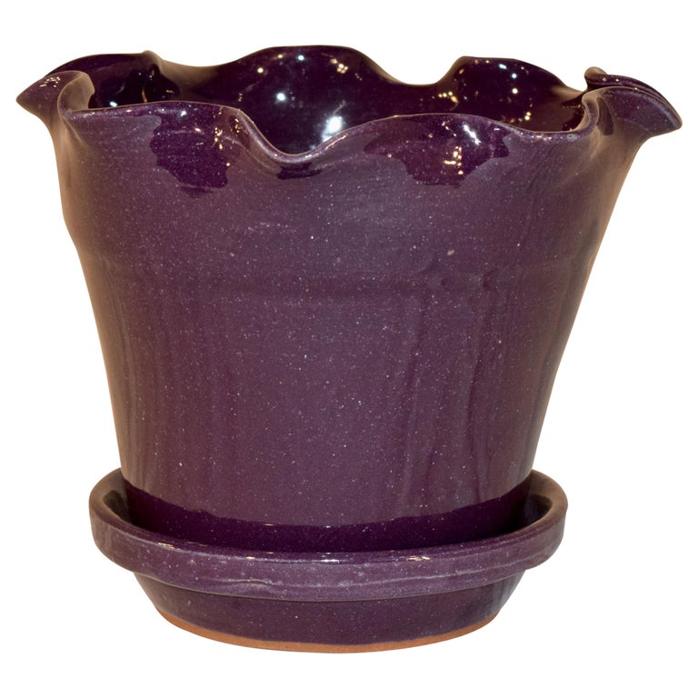 J and S Beaumont NC Flower Pot and Saucer at 1stDibs