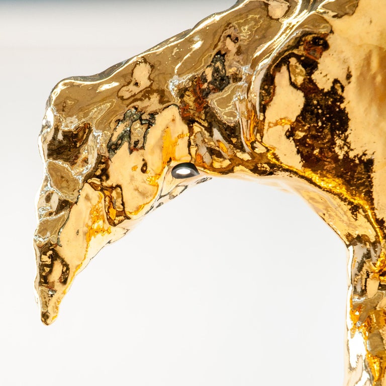 J Schatz Studio 2018 Gold Amorphous Wall Sconce, Organic Modern For ...