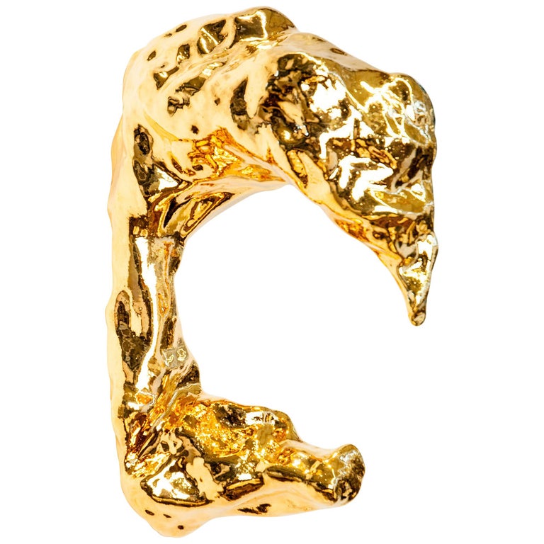 J Schatz Studio 2018 Gold Amorphous Wall Sconce, Organic Modern For ...