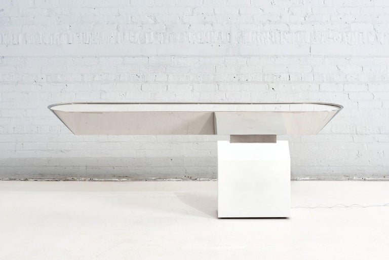 J. Wade Off Beam Stainless Console for Brueton, 1970 For Sale at 1stDibs