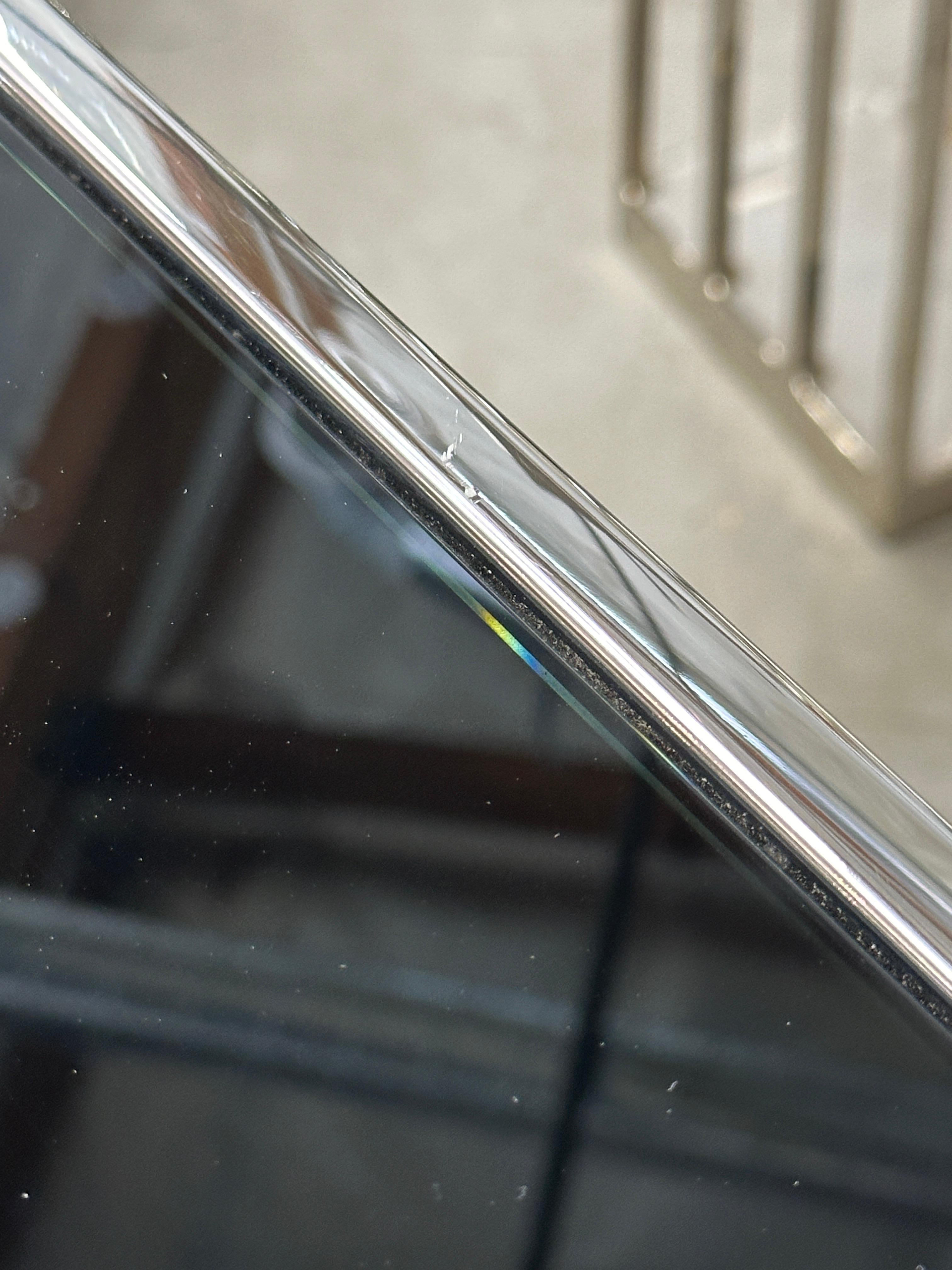 J Ward Beam for Brueton Steel and Black Glass Console For Sale at 1stDibs