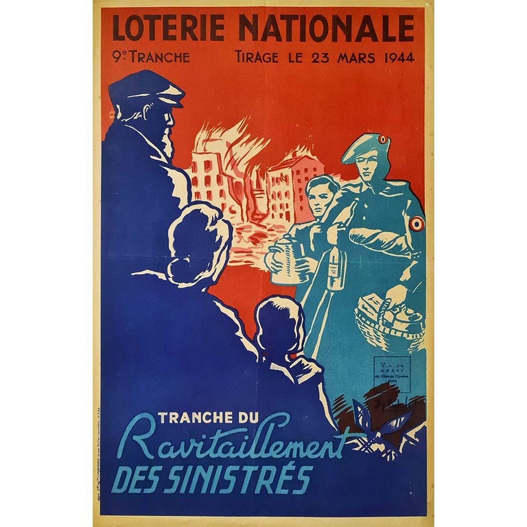 J. Y. Rochefort - 1944 Original poster for the Loterie Nationale ...