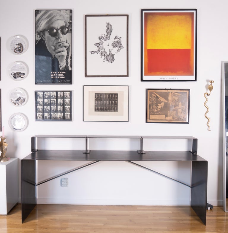J1 Blackened Steel Desk by Edelman New York For Sale at 1stDibs