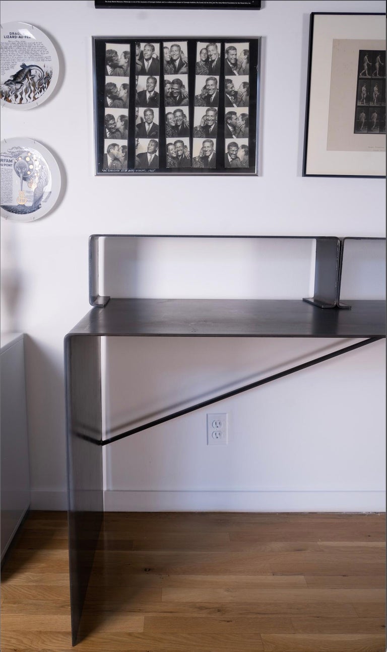 J1 Blackened Steel Desk by Edelman New York For Sale at 1stDibs