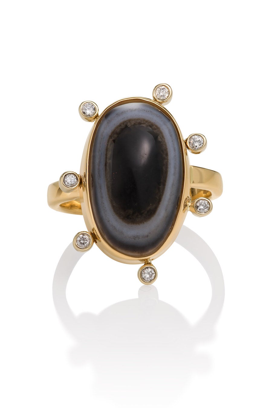 18K Spotted Agate Ring For Sale at 1stDibs