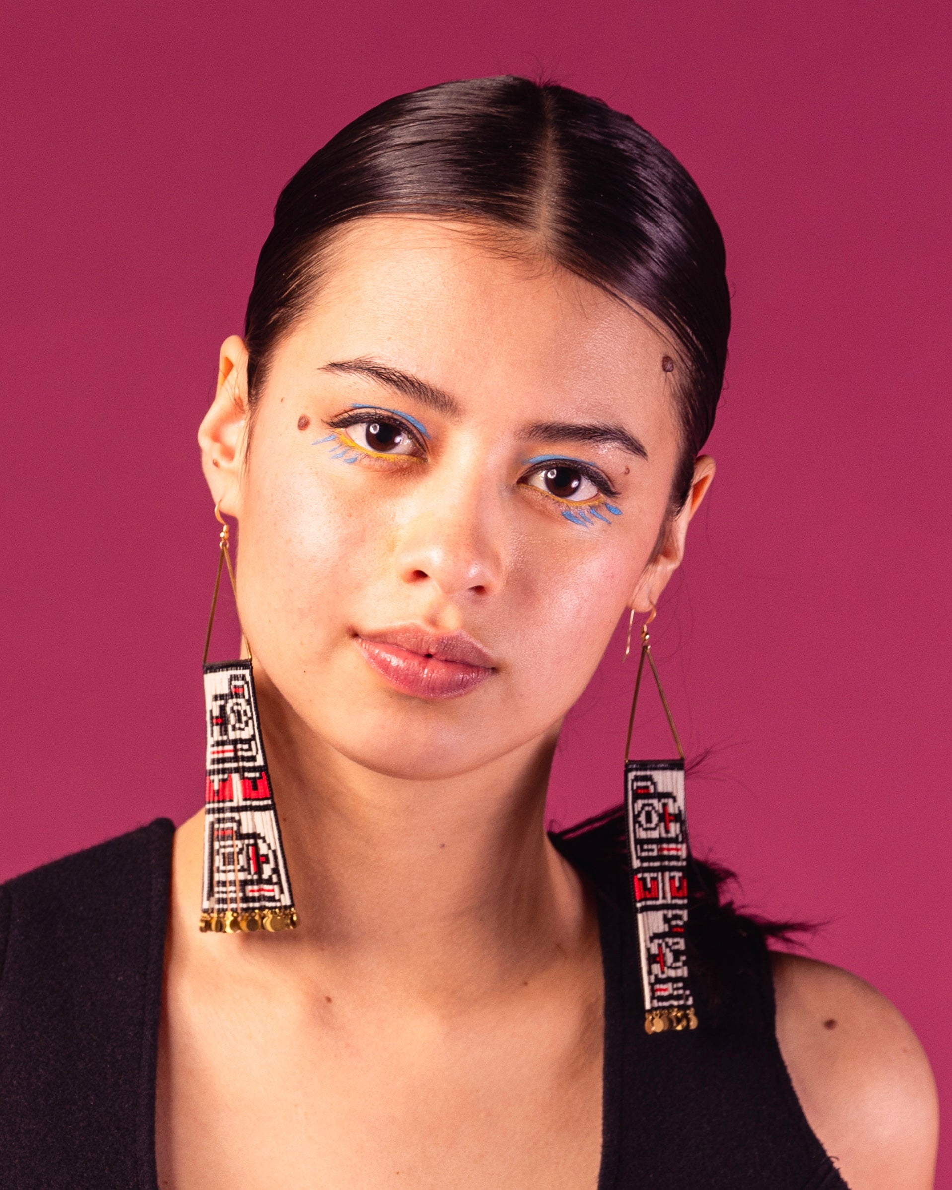 Naaxiin Ghost Face Beaded Earrings For Sale at 1stDibs | ghostface ...