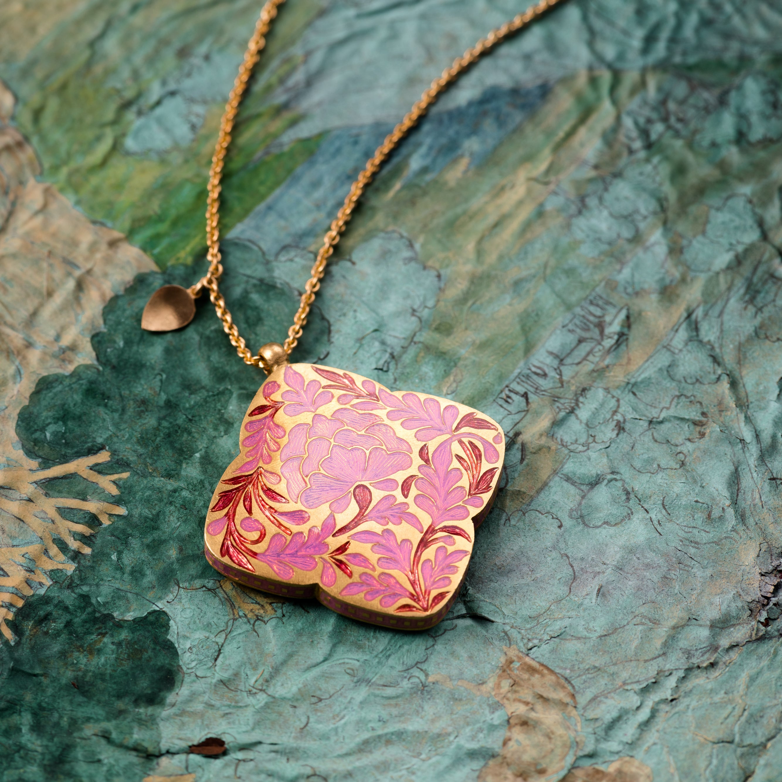 Customizable 22K Gold Handmade Floral Enamel Stackable Infinity Band ...