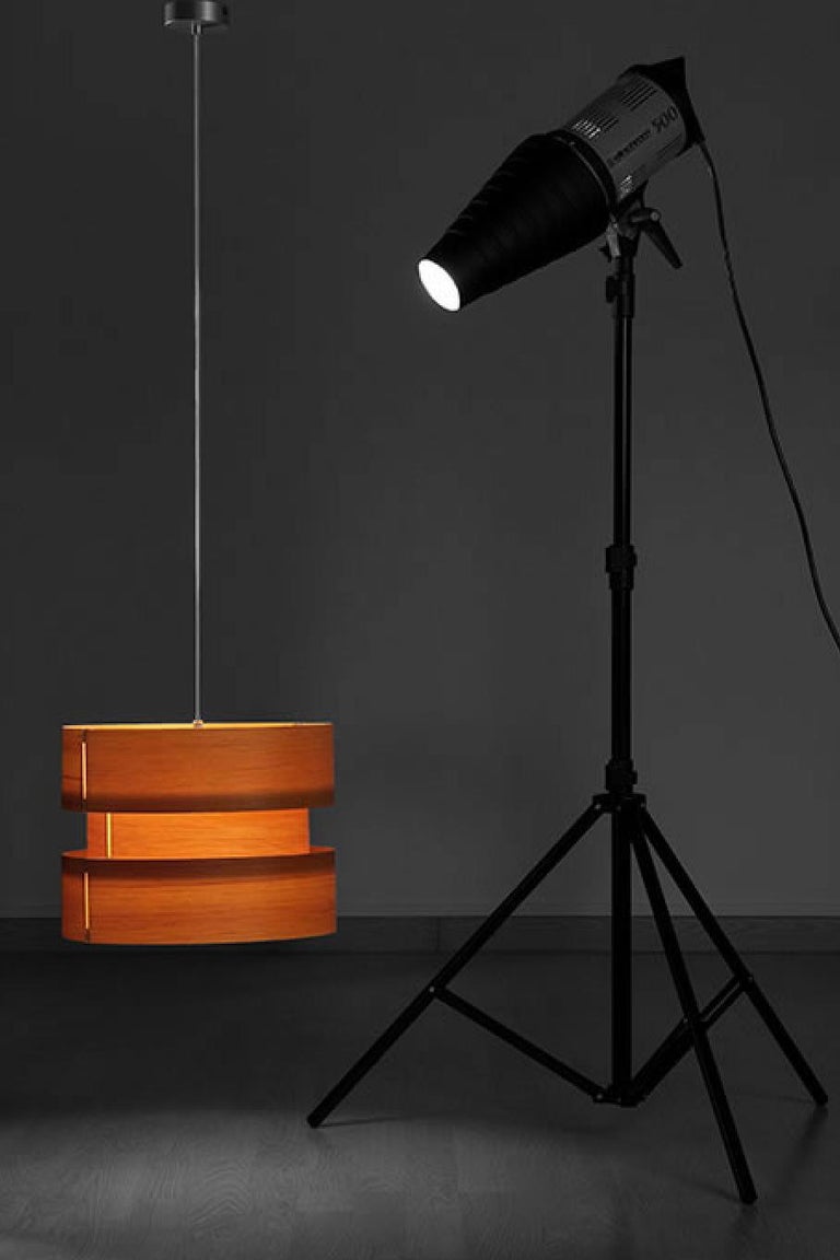 J.A. Coderch 'Cister' Wood Suspension Lamp for Tunds For Sale at 1stDibs