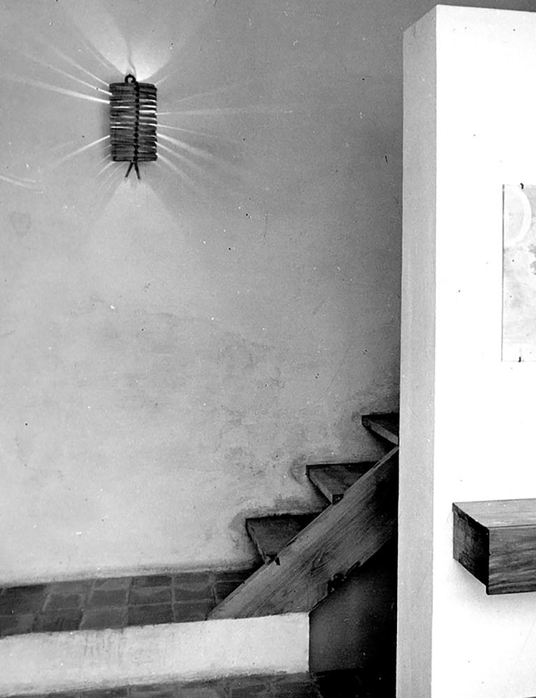 J.A. Coderch 'Junco' Rattan Cane Wall Lamp for Tunds For Sale at 1stDibs