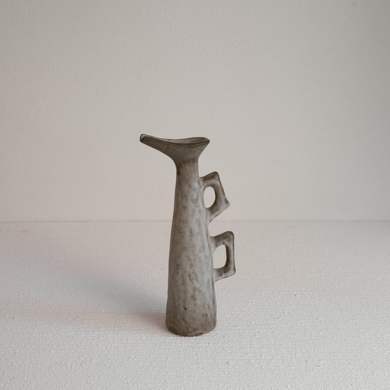 Jaap Ravelli Mid Century Studio Pottery Pitcher Vase For Sale at 1stDibs