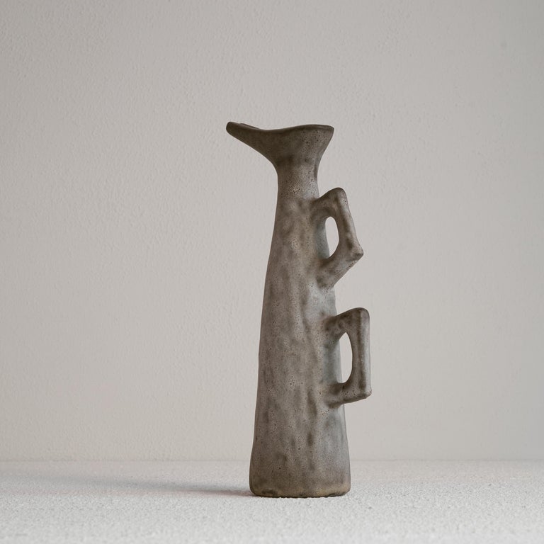 Jaap Ravelli Mid Century Studio Pottery Pitcher Vase For Sale at 1stDibs