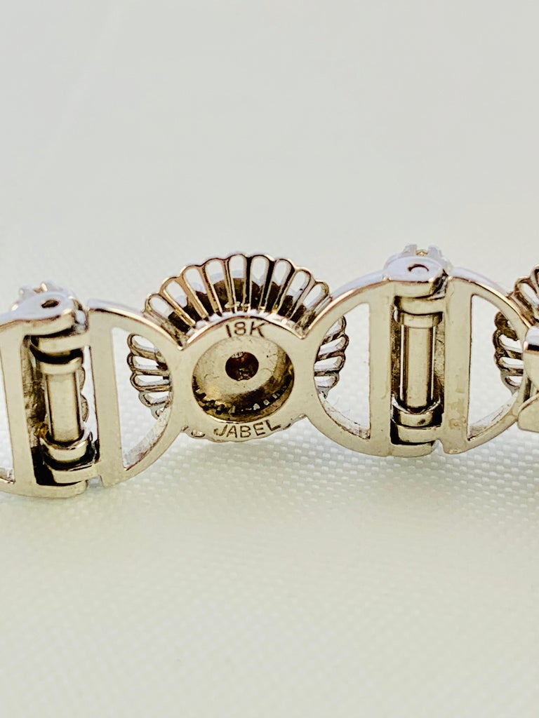 Jabel 18 Karat White Gold and Diamond Full Section Bracelet at 1stDibs ...