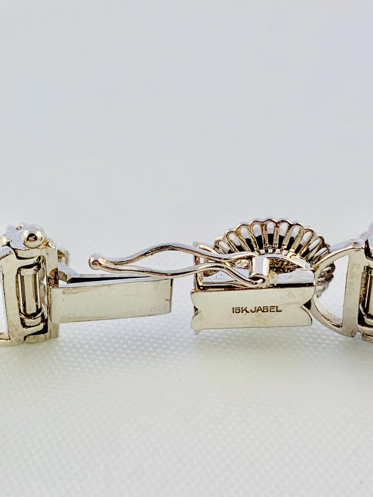 Jabel 18 Karat White Gold and Diamond Full Section Bracelet at 1stDibs ...
