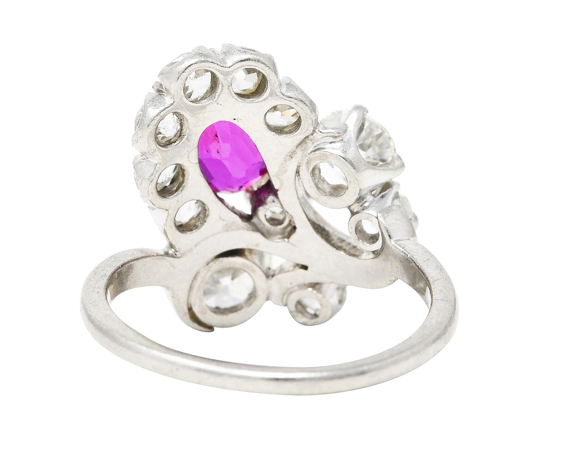 Jabel 1940's 3.36 Carats No Heat Burma Burmese Ruby Old Mine Diamond ...