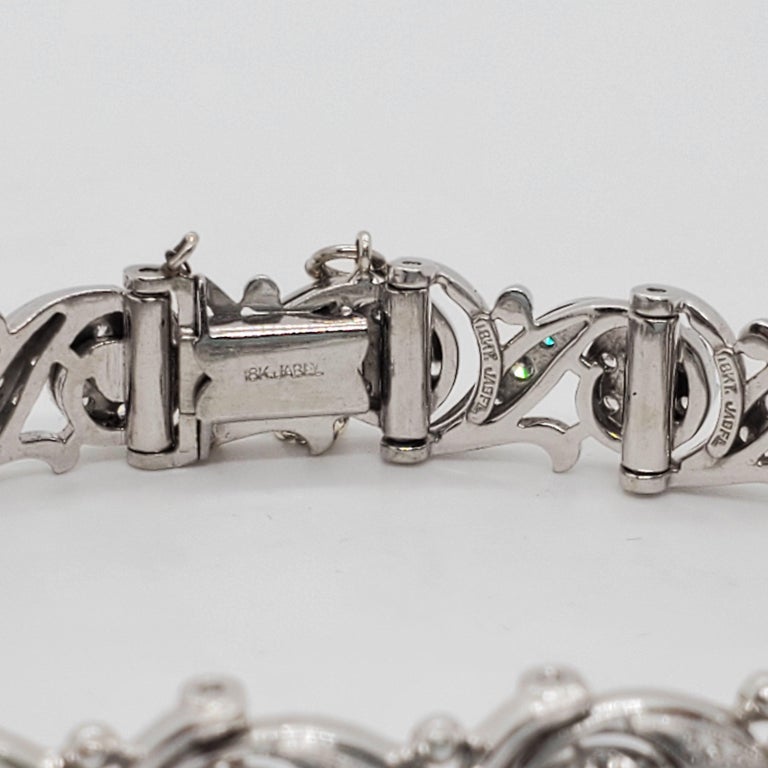 Jabel White Diamond Bracelet in 18 Karat White Gold at 1stDibs