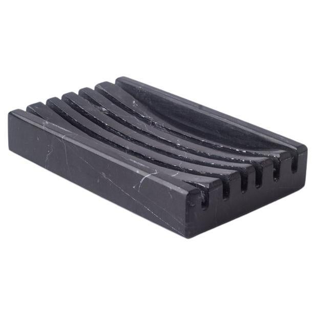 Jabonera Solid Black Marble Soap Tray For Sale at 1stDibs