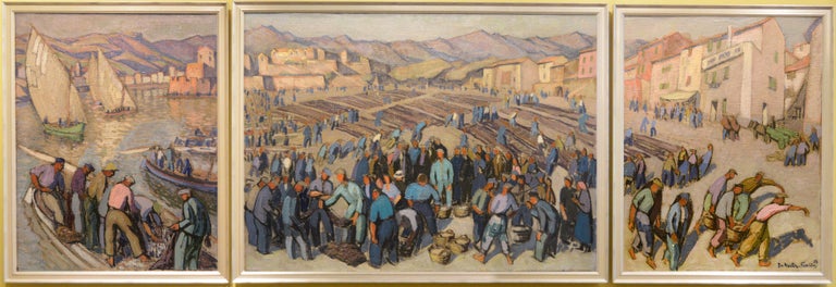 Jac Martin-Ferrières - Collioure (triptych) For Sale at 1stDibs