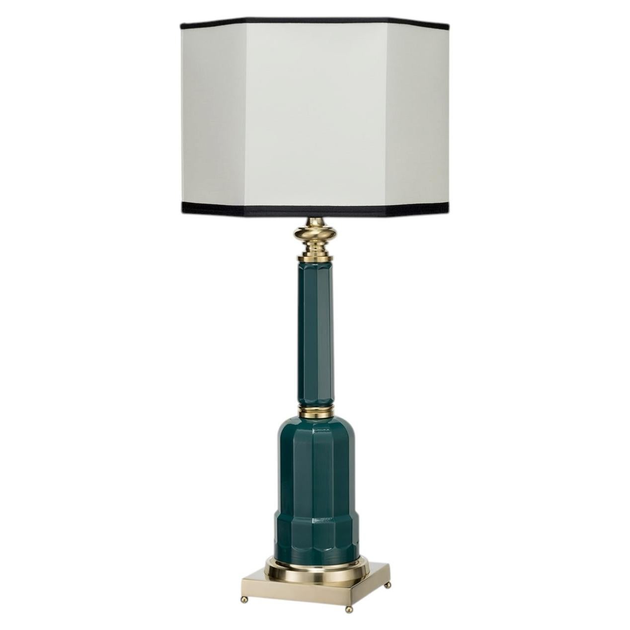 Jacaranda Petrol Green Table Lamp For Sale at 1stDibs