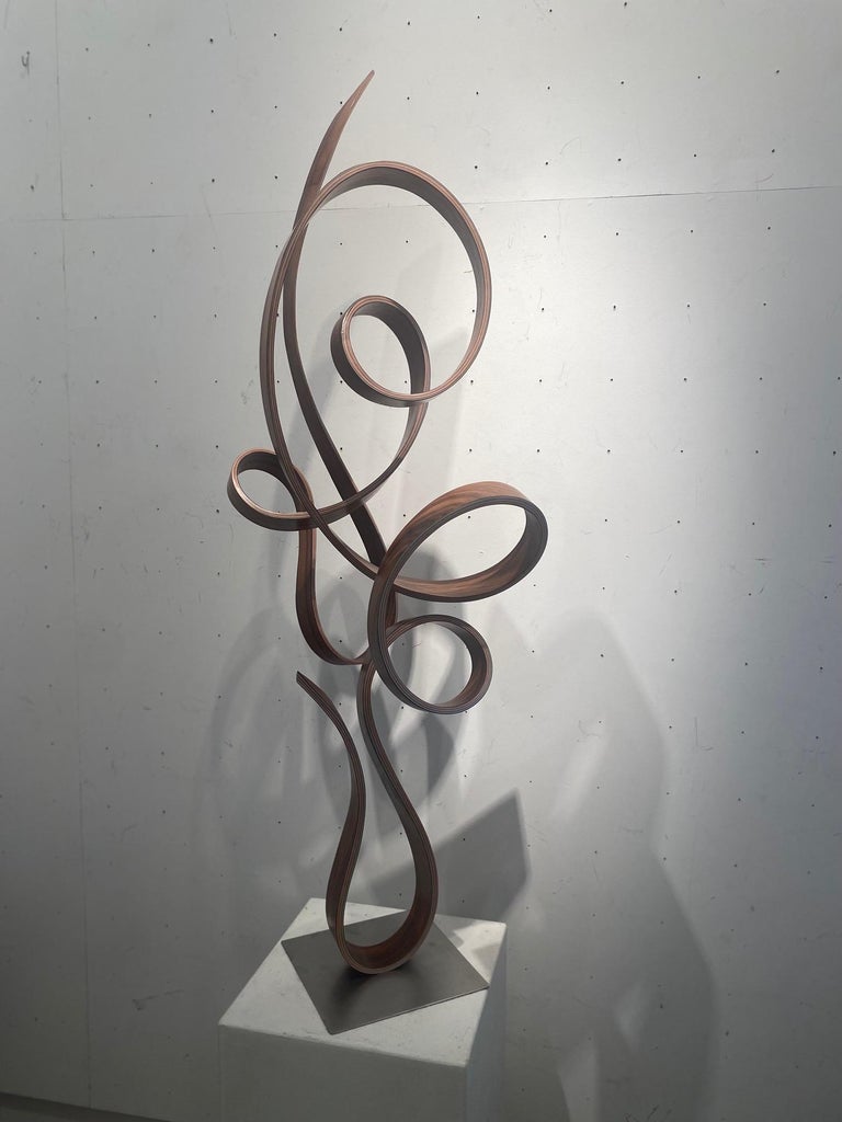 Jacinto Moros - MWT-curvilinear minimalist maple wood sculpture defying ...