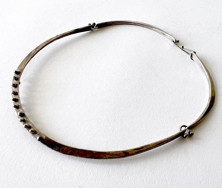 Jack Boyd Hand Wrought Sterling California Studio Pegged Torque Choker ...
