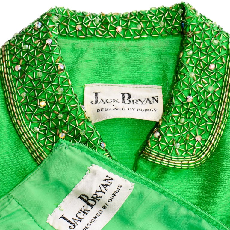 Jack Bryan by Dupuis Green Evening Outfit Pleated Palazzo Pants and ...