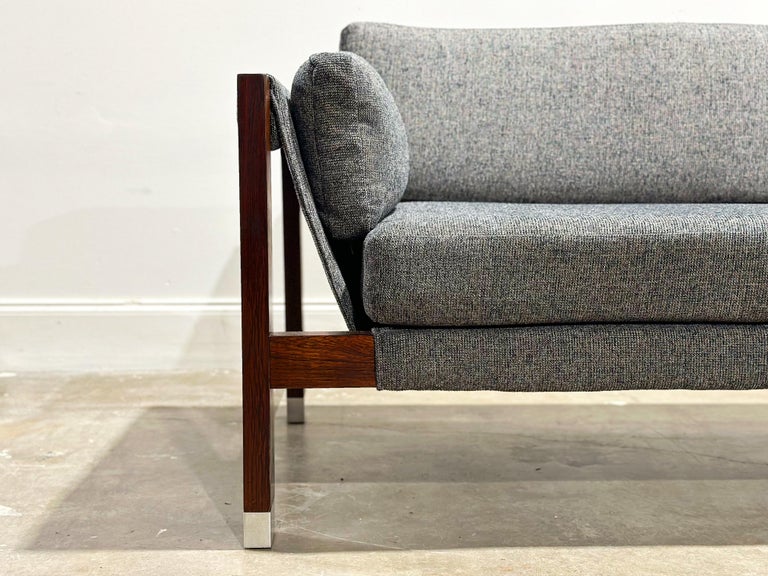 Jack Cartwright for Founders Sling Sofa, Rosewood + Aluminum Floating ...