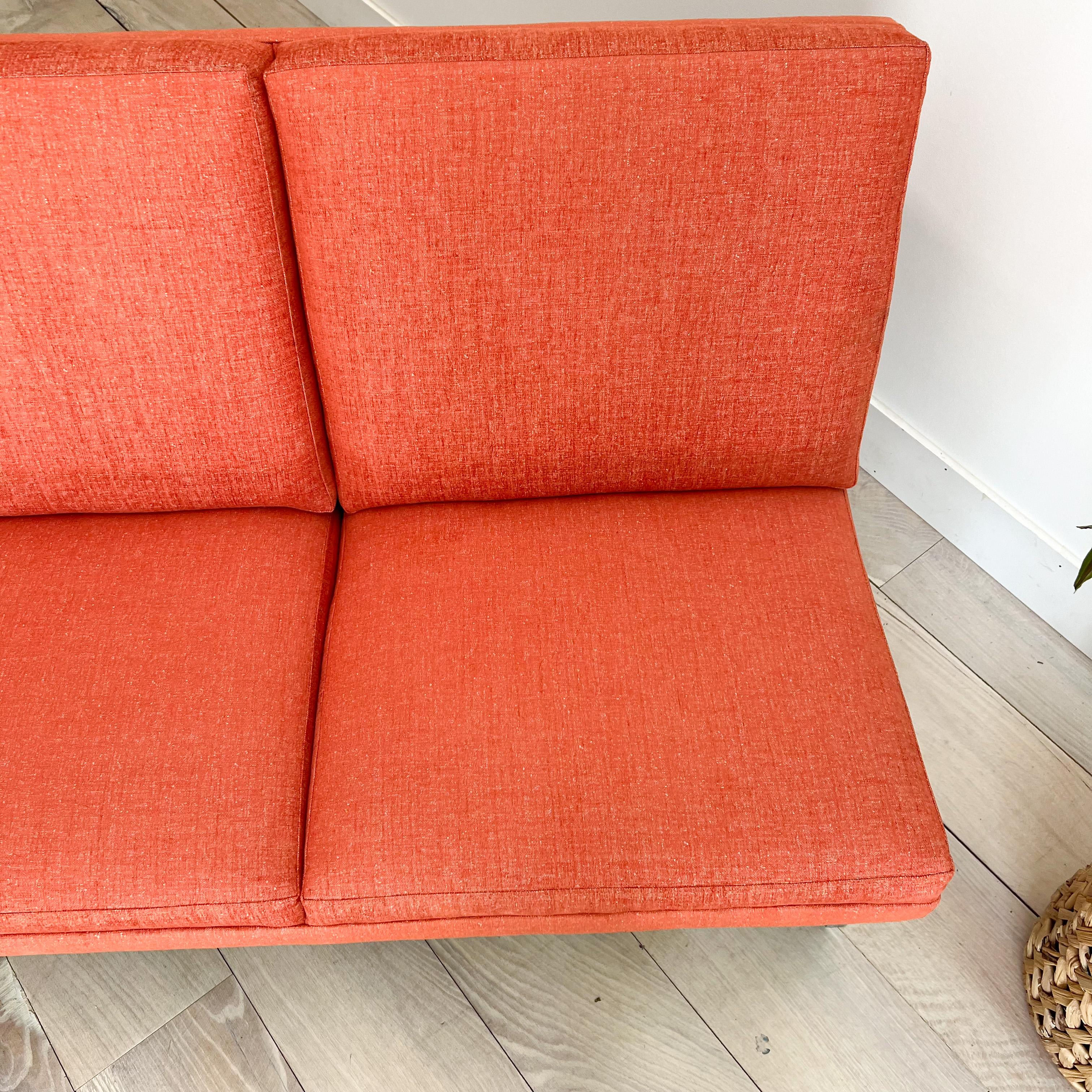 Jack Cartwright for Founders Sofa W/ Aluminum Frame, New Orange ...