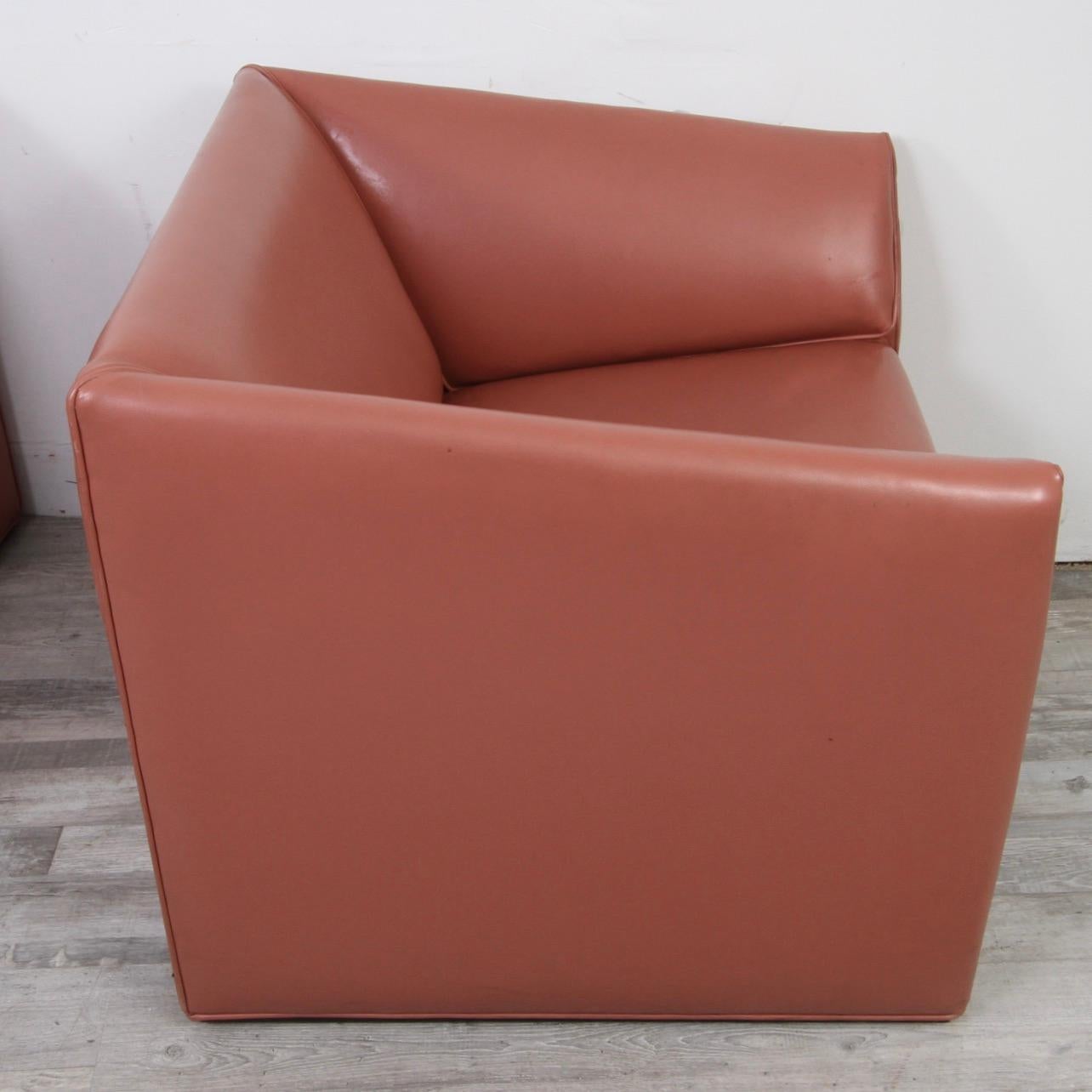 Jack Cartwright Leather Club Chairs For Sale at 1stDibs