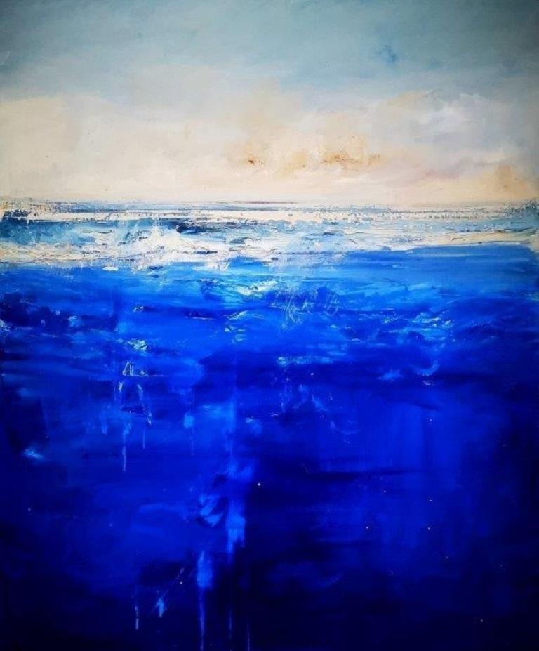 Jack Davis - "Day Break”, Cornish seascape in crystal clear colors ...