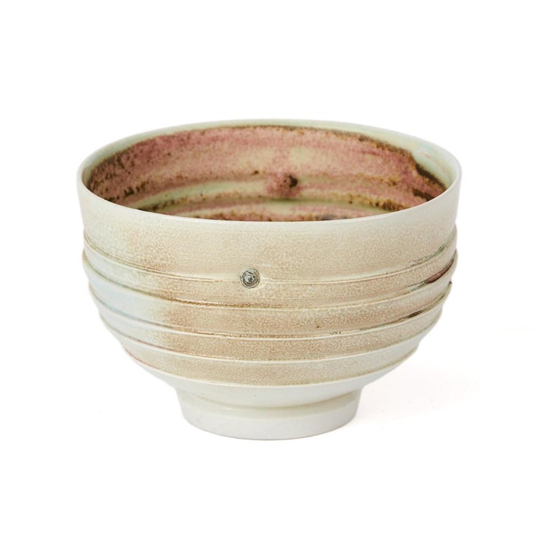 Jack Doherty Studio Pottery Porcelain Ribbed Bowl at 1stDibs