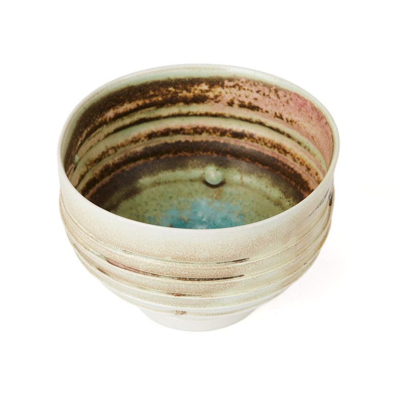 Jack Doherty Studio Pottery Porcelain Ribbed Bowl at 1stDibs