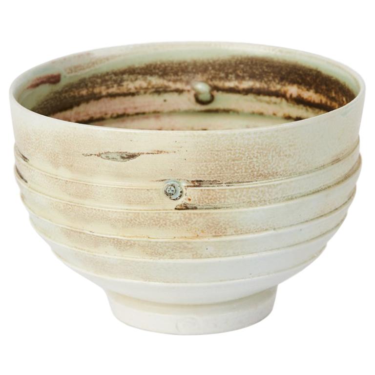Jack Doherty Studio Pottery Porcelain Ribbed Bowl at 1stDibs