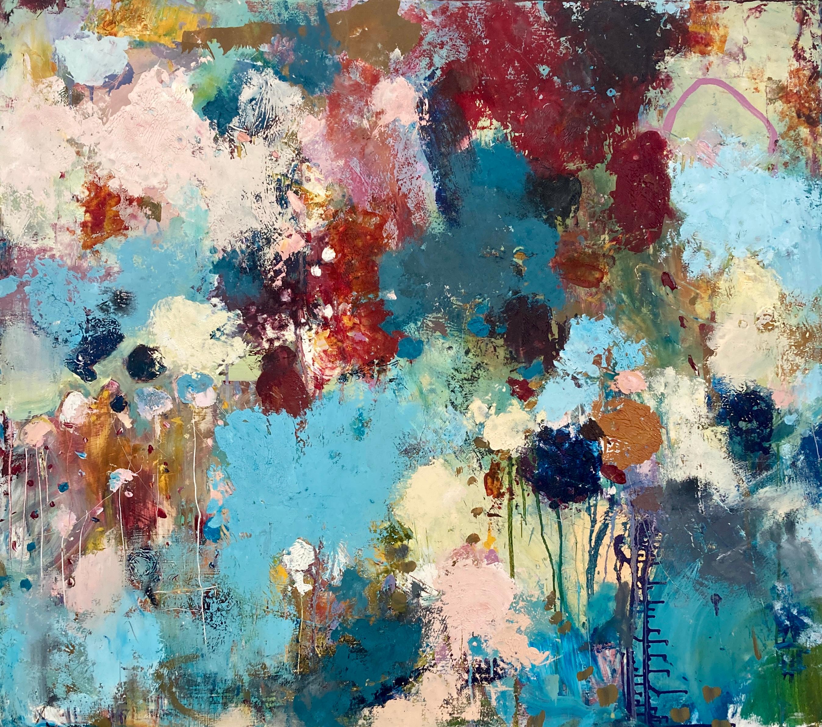 Jack Few - Those High Rivers- abstract colourful vibrant expressionism ...