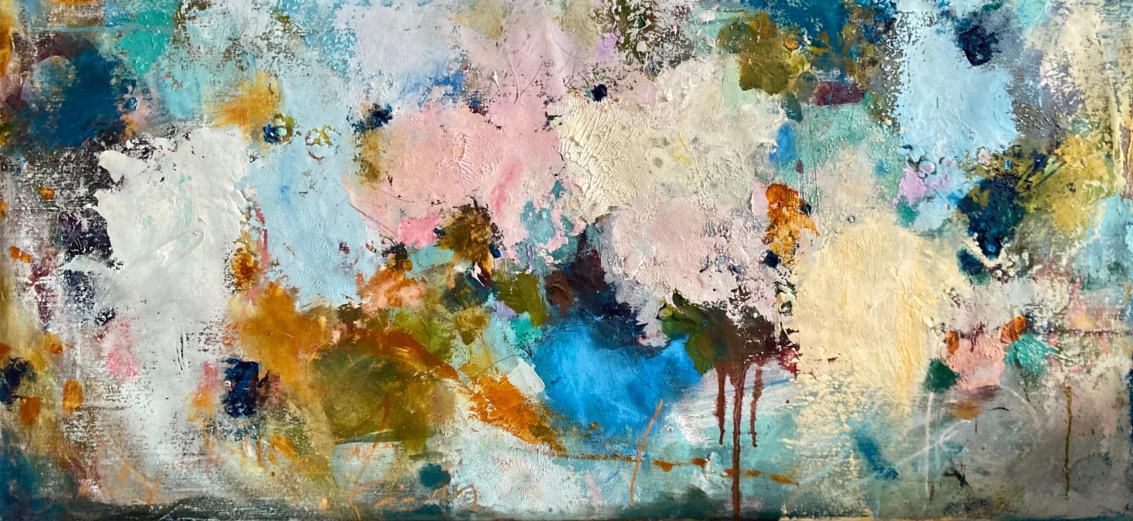 Jack Few - Unfurling- abstract colourful vibrant expressionism oil ...