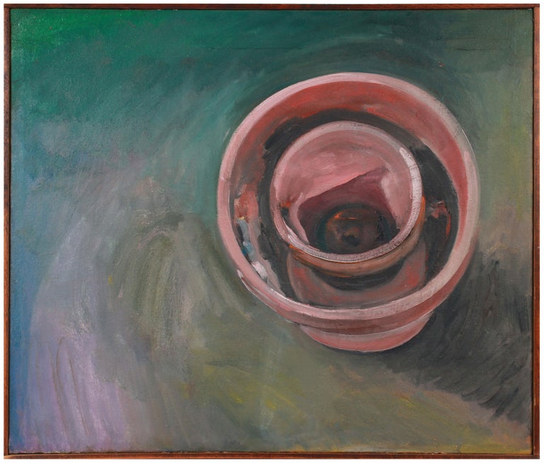 Jack Freeman - "Flower Pots", Oil on Canvas, Fall 1971 For Sale at 1stDibs