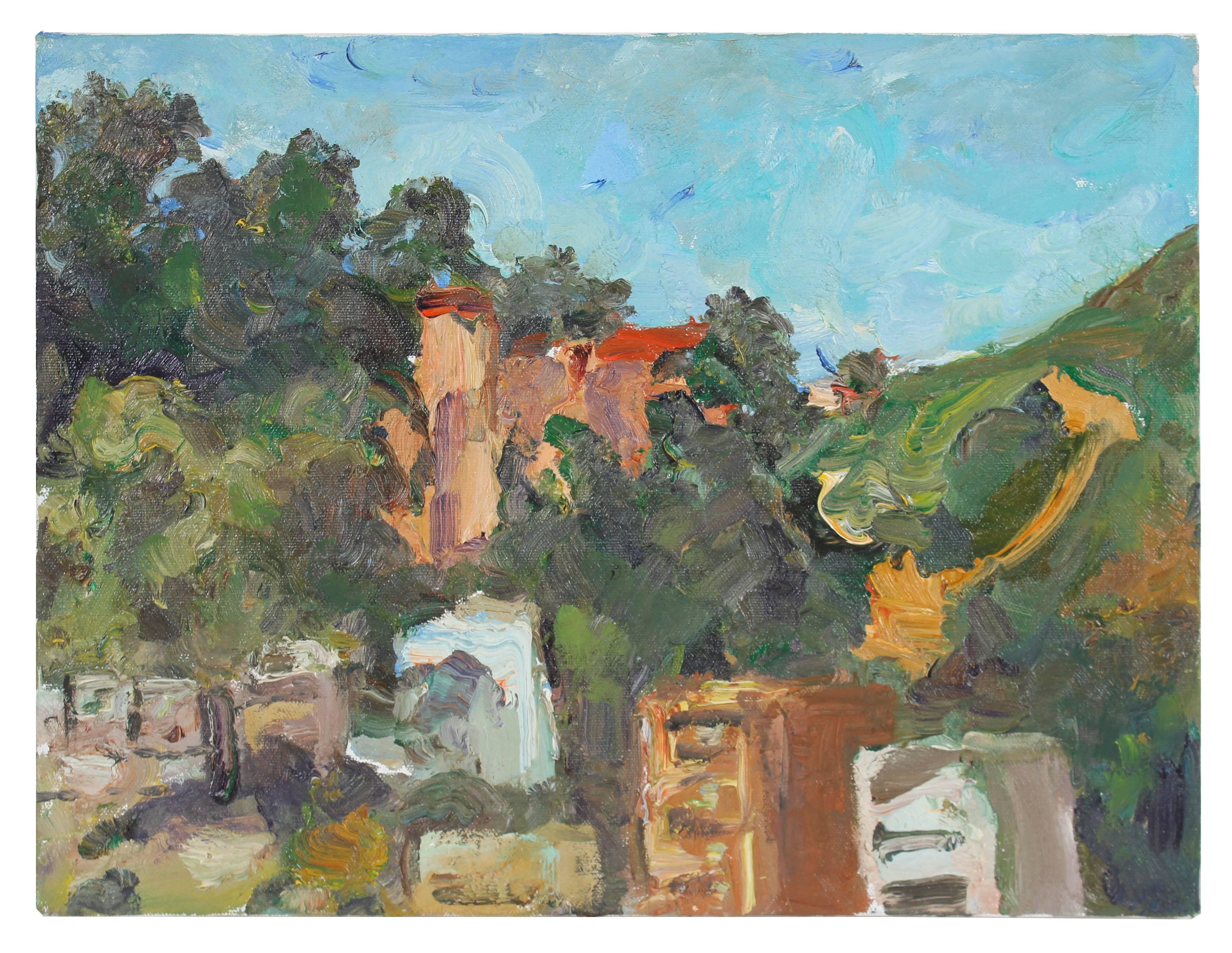 Jack Freeman - "Randall Museum" San Francisco Landscape, Oil on Canvas ...